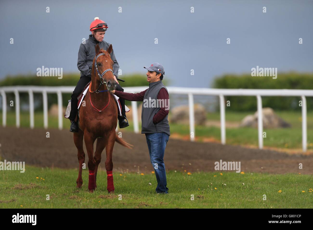 Horse Racing - Oliver Sherwood Stables Visit - Lambourn Stock Photo - Alamy
