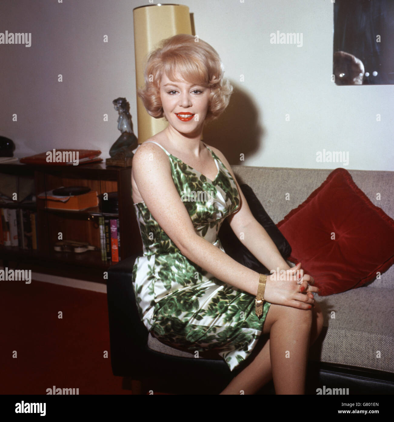 Singer Kathy Kirby, shown in her Mayfair flat in London Stock Photo - Alamy