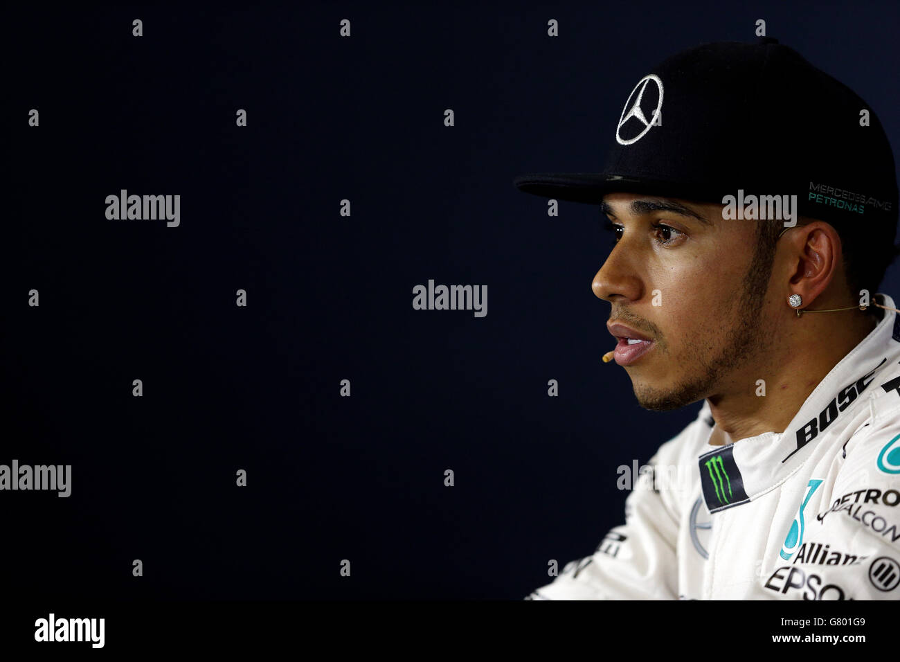 Mercedes Lewis Hamilton after qualifying for the Spanish Grand Prix at ...