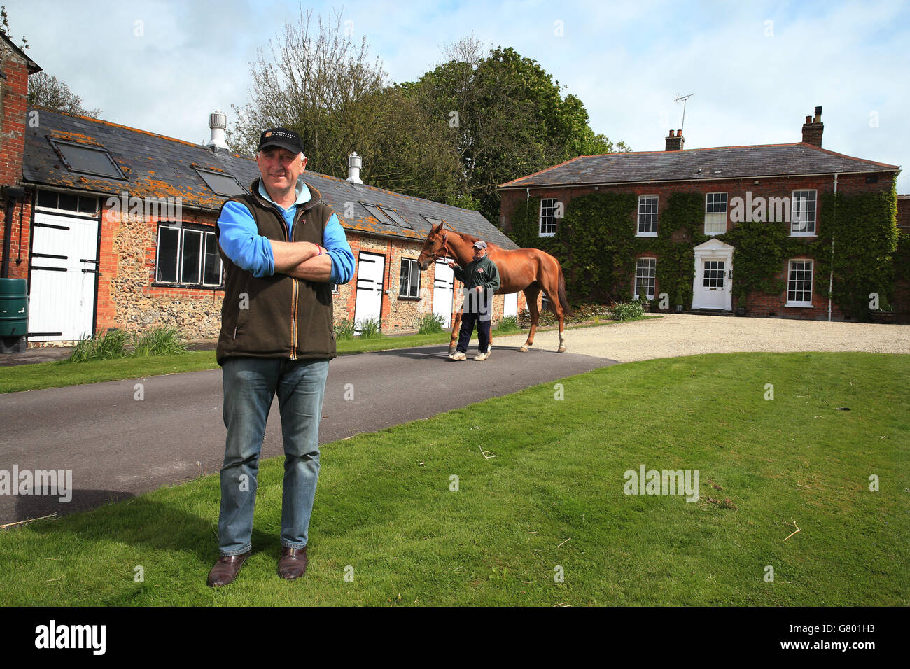 Horse racing oliver sherwood stables visit hi-res stock photography and ...