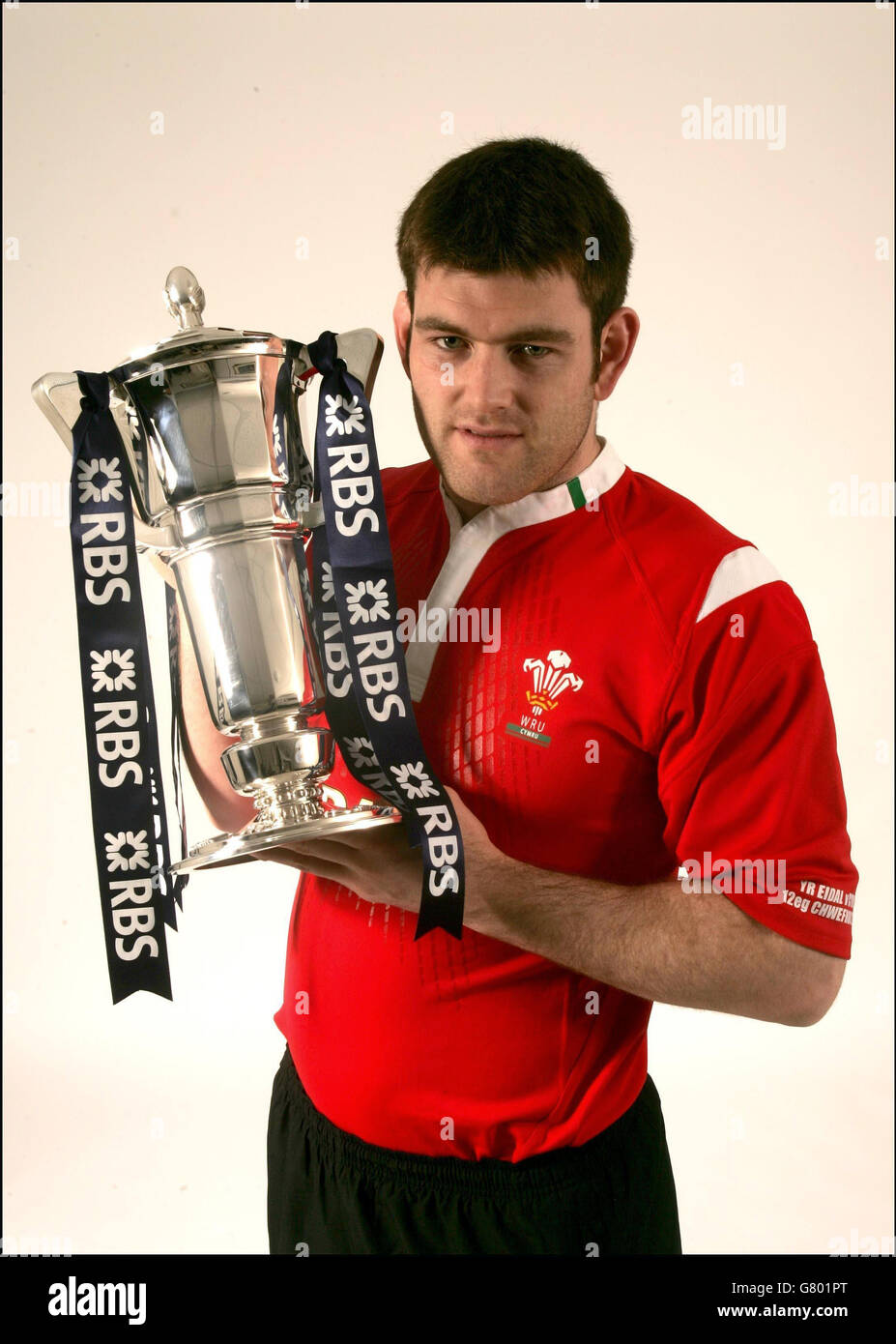 Wales captain michael owen poses with the rbs nations trophy hi-res ...
