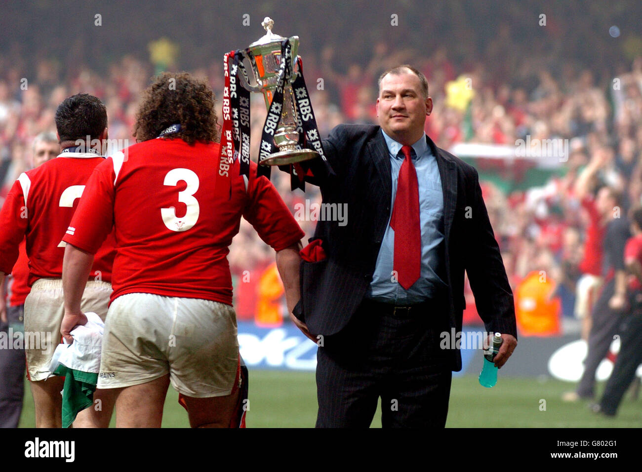 Wales coach mike ruddock with the six nations trophy hi-res stock ...