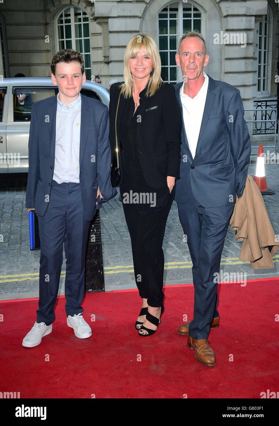 (Left to right) Woody Cook, Zoe Ball and Norman Cook attending the Man ...