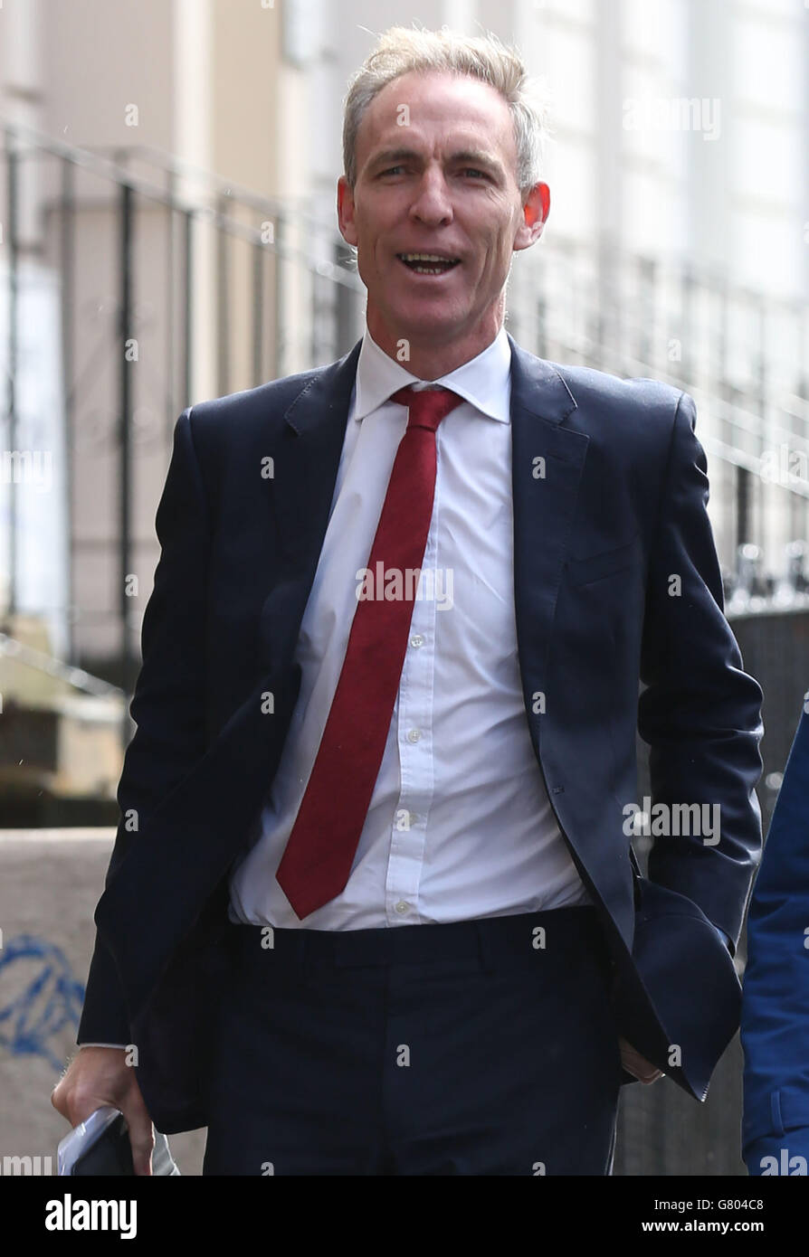 Scottish Labour leader Jim Murphy arrives at Labour headquarters in ...