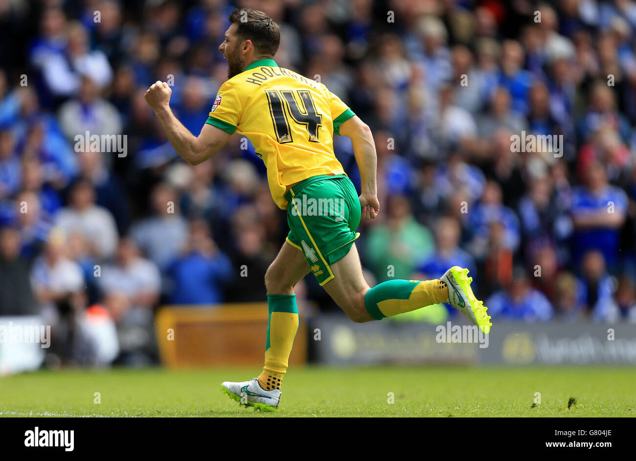 Norwich City's Wesley Hoolahan celebrates scoring the opening goal ...