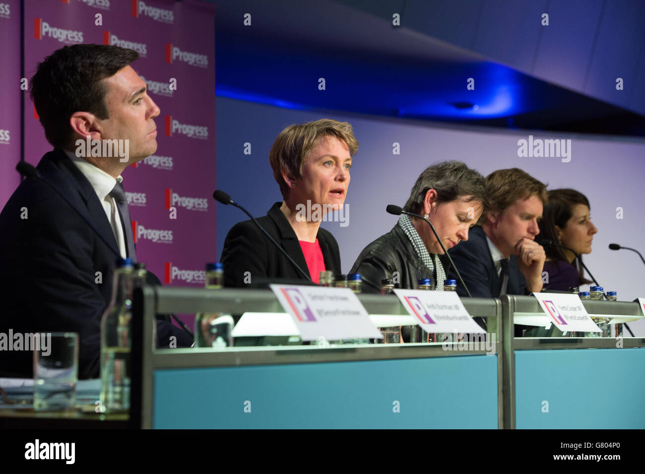(Left - right) Andy Burnham MP, Yvette Cooper MP, Mary Creagh MP ...