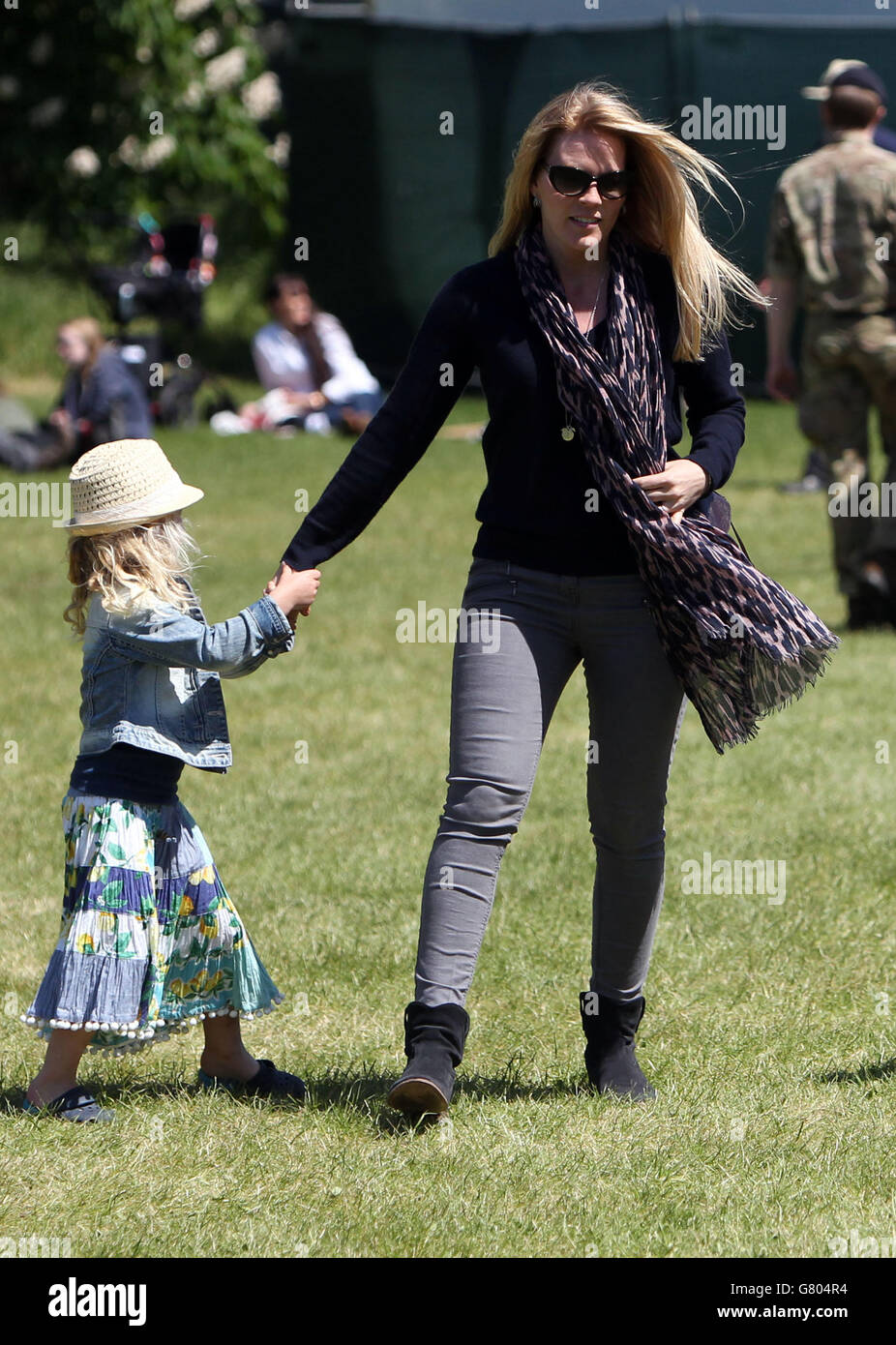 Autumn Phillips with her daughter Savannah during the fourth day of the ...