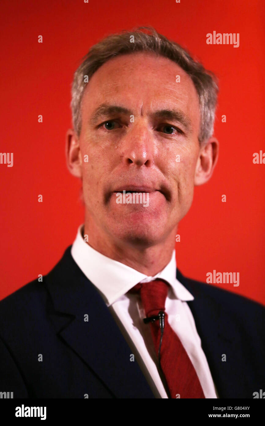 Jim Murphy attends a press conference at the Scottish Labour Party ...