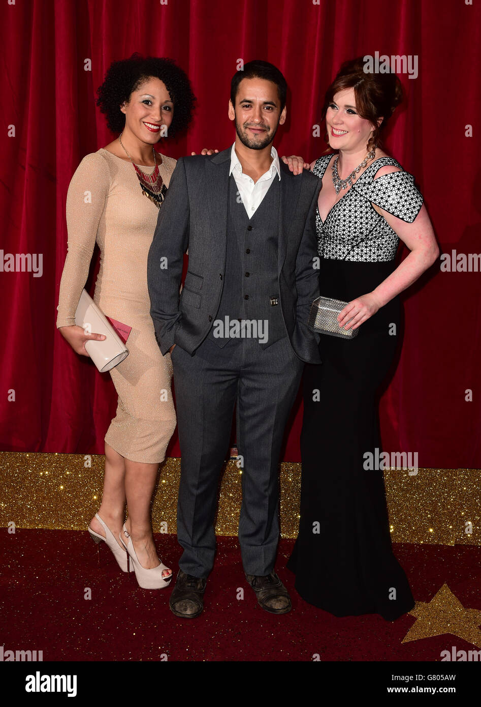 Simon Rivers, Danielle Henry (left) attending the British Soap Awards ...