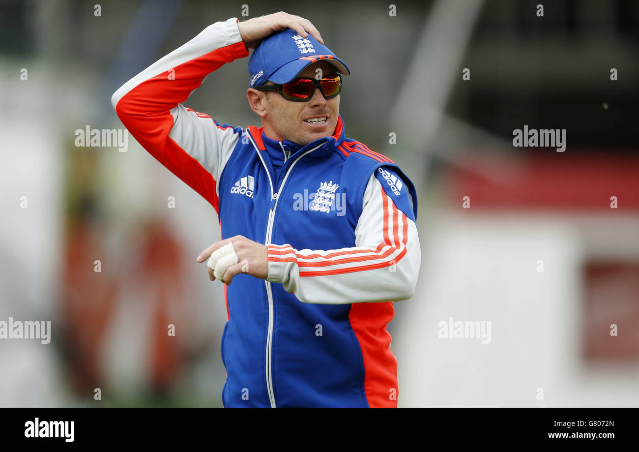 Englands ian bell practice session lords cricket ground hi-res stock ...