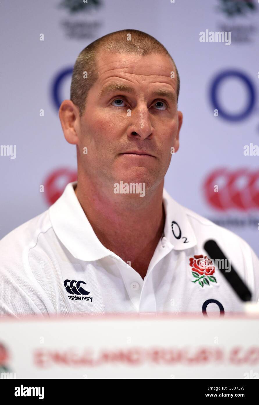England head coach Stuart Lancaster during the Rugby World Cup Training ...