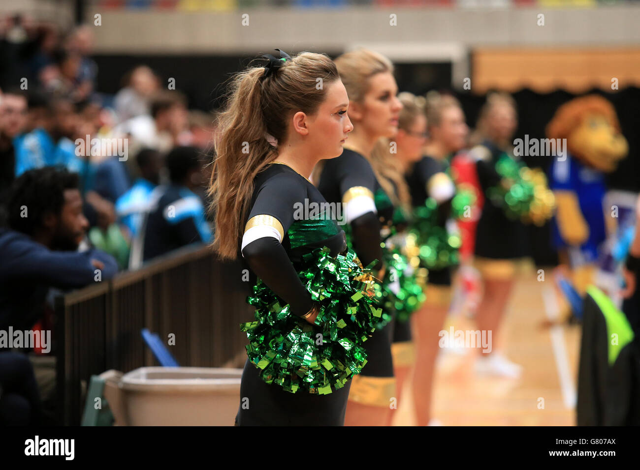 Thurstable cheerleaders entertain the crowds at the copper box arena hi ...