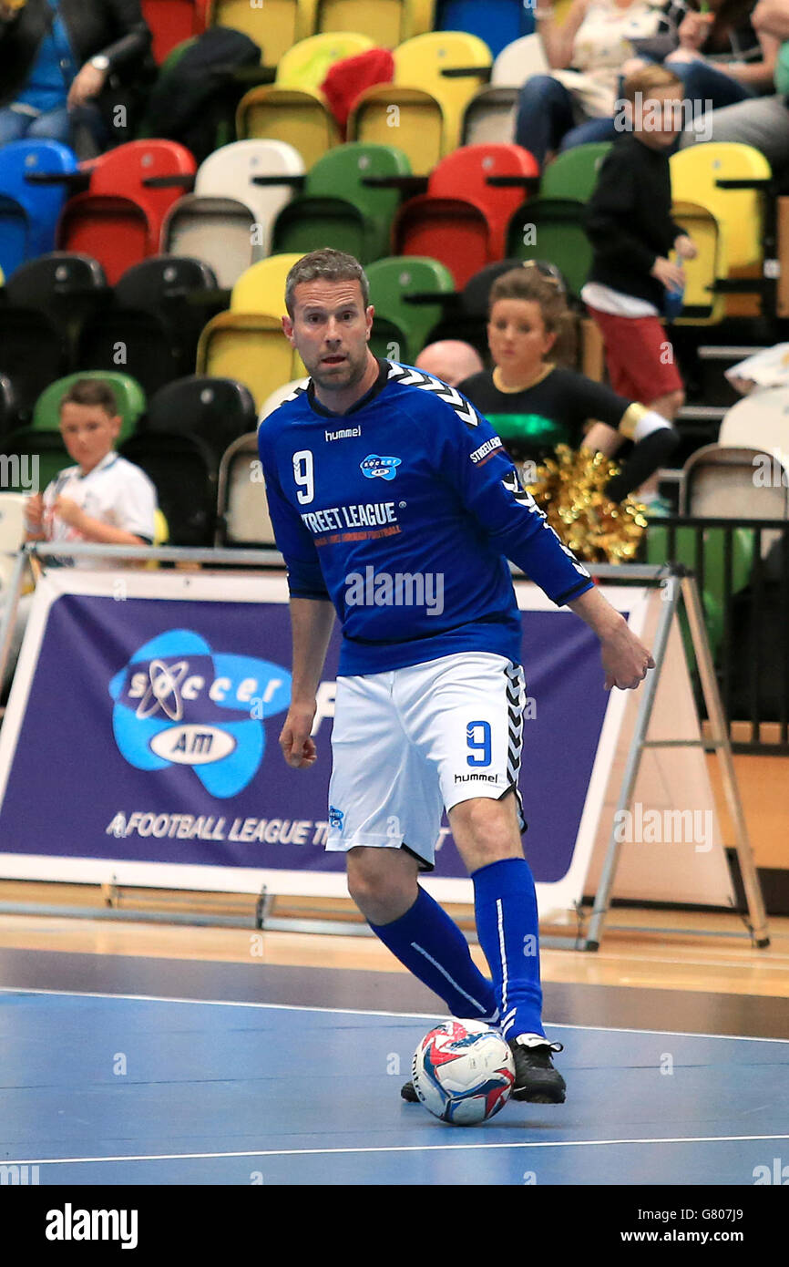 Soccer AM Futsal Cup - Finals - Copper Box Arena. A Soccer AM player in ...