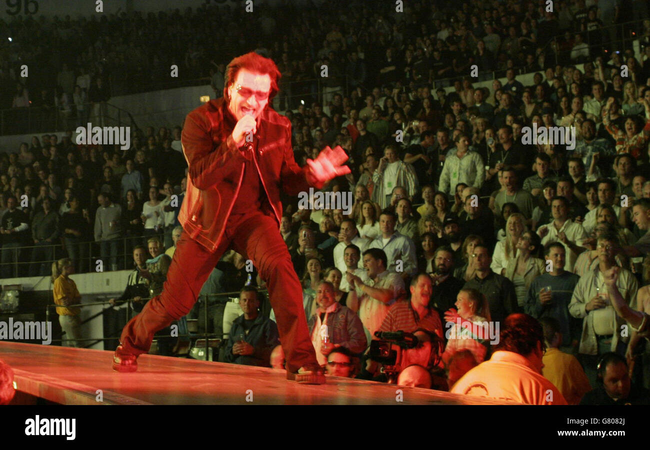 U2 First Concert of the Vertigo Tour - San Diego Sports Arena Stock ...