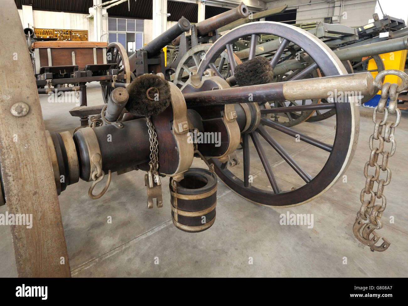 National Historical Museum of Artillery, Carriages Cavalli model 1844 ...