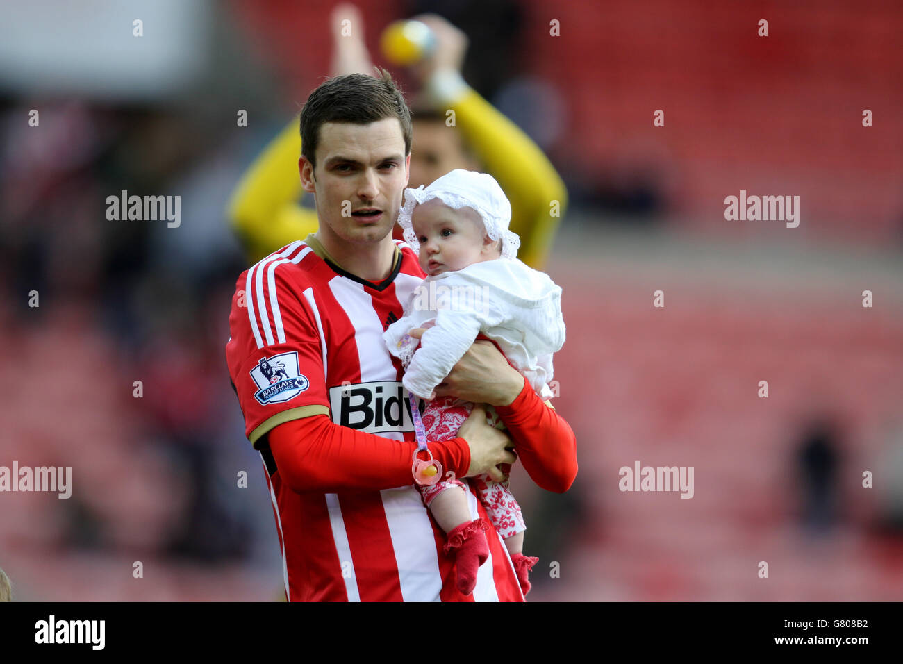 Sunderland's Adam Johnson with daughter enjoys a lap of honour around ...