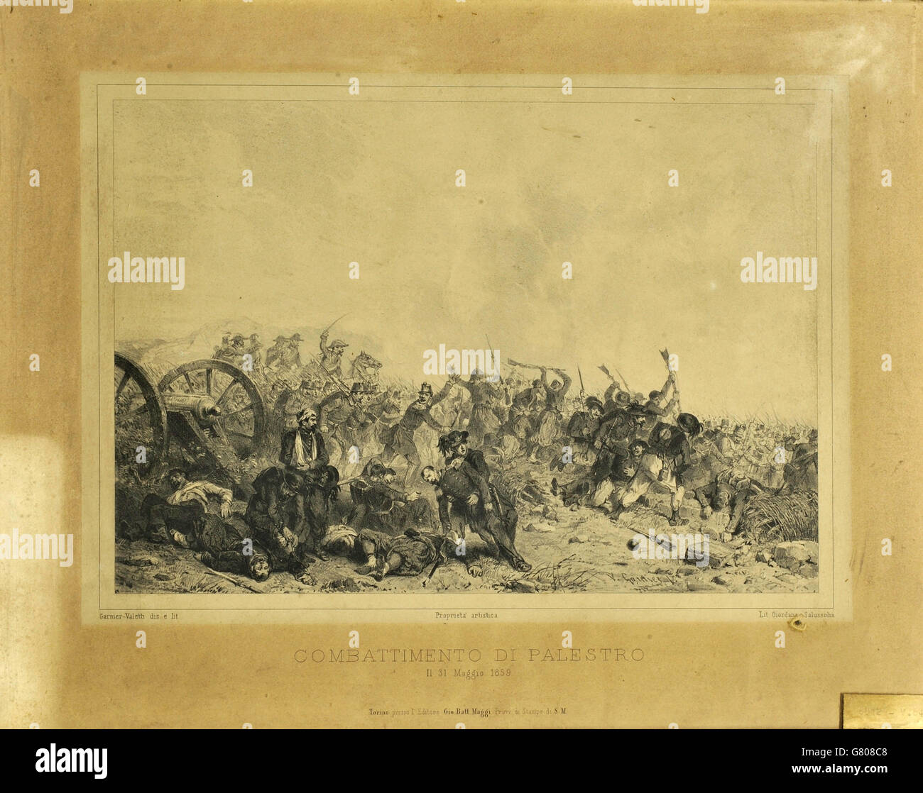 National Historical Museum of Artillery Print depicting the battle of ...