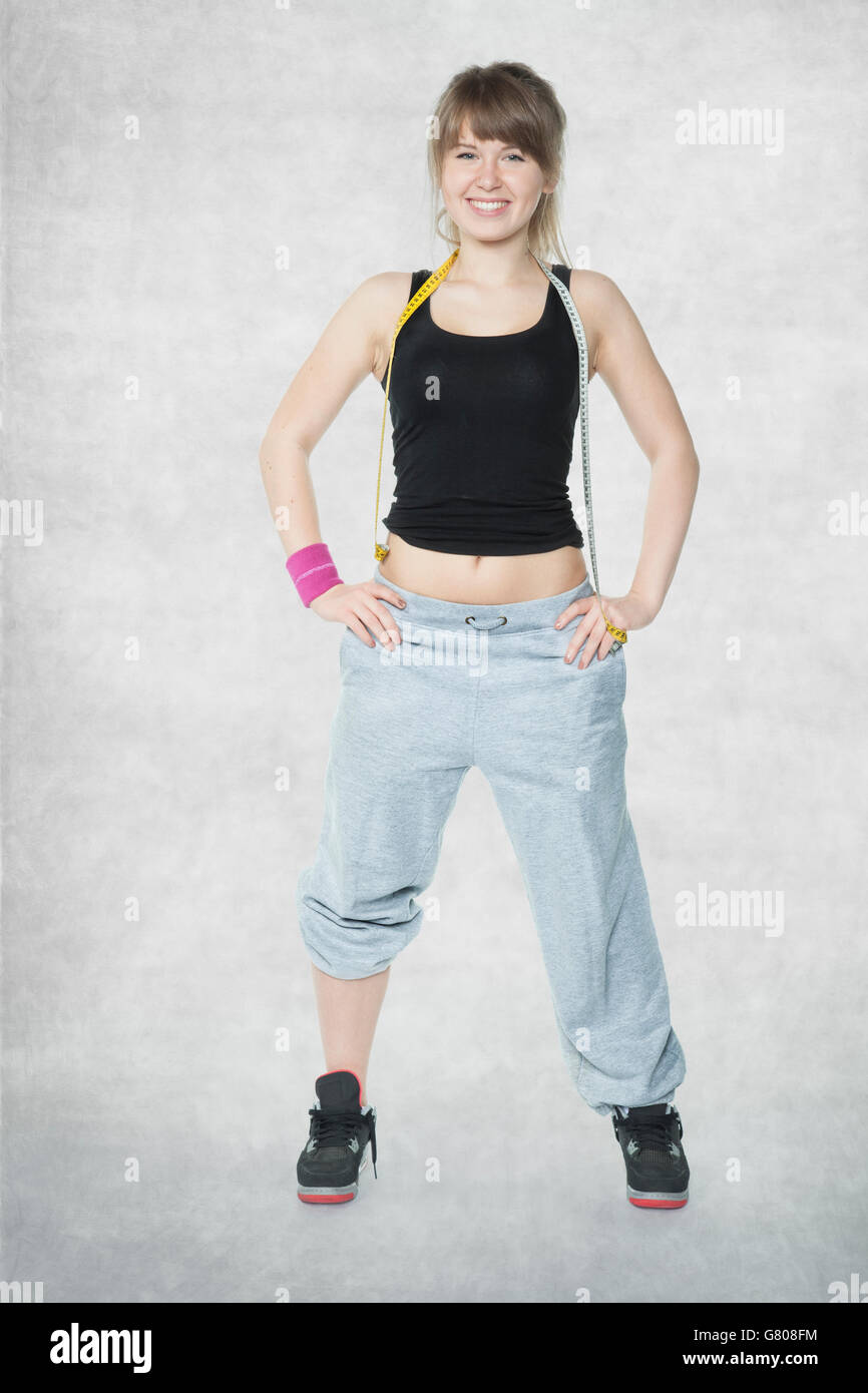 young woman with healthy figures Stock Photo - Alamy