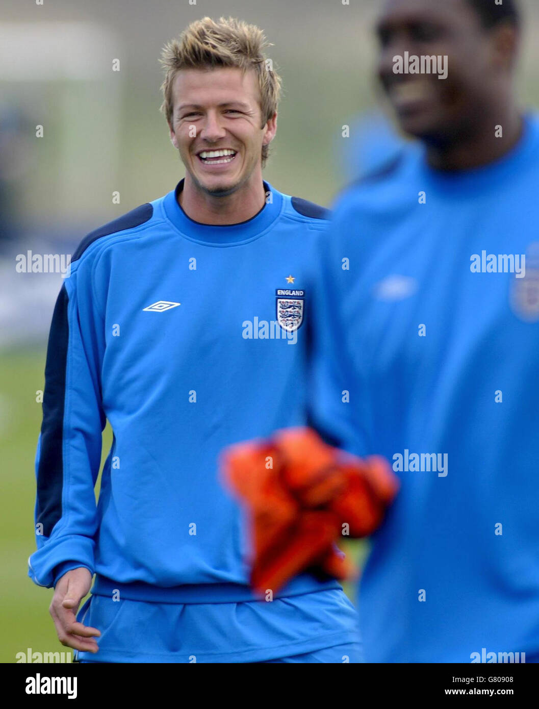 England captain david beckham during training hi-res stock photography ...