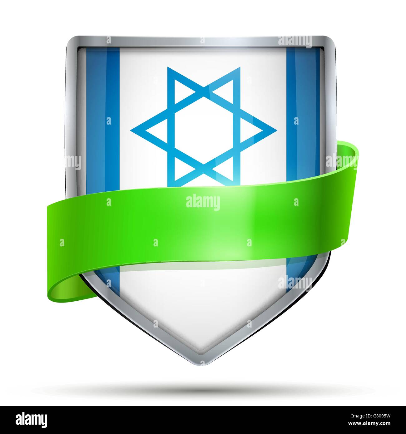 Shield with flag Israel and ribbon Stock Vector Image & Art - Alamy