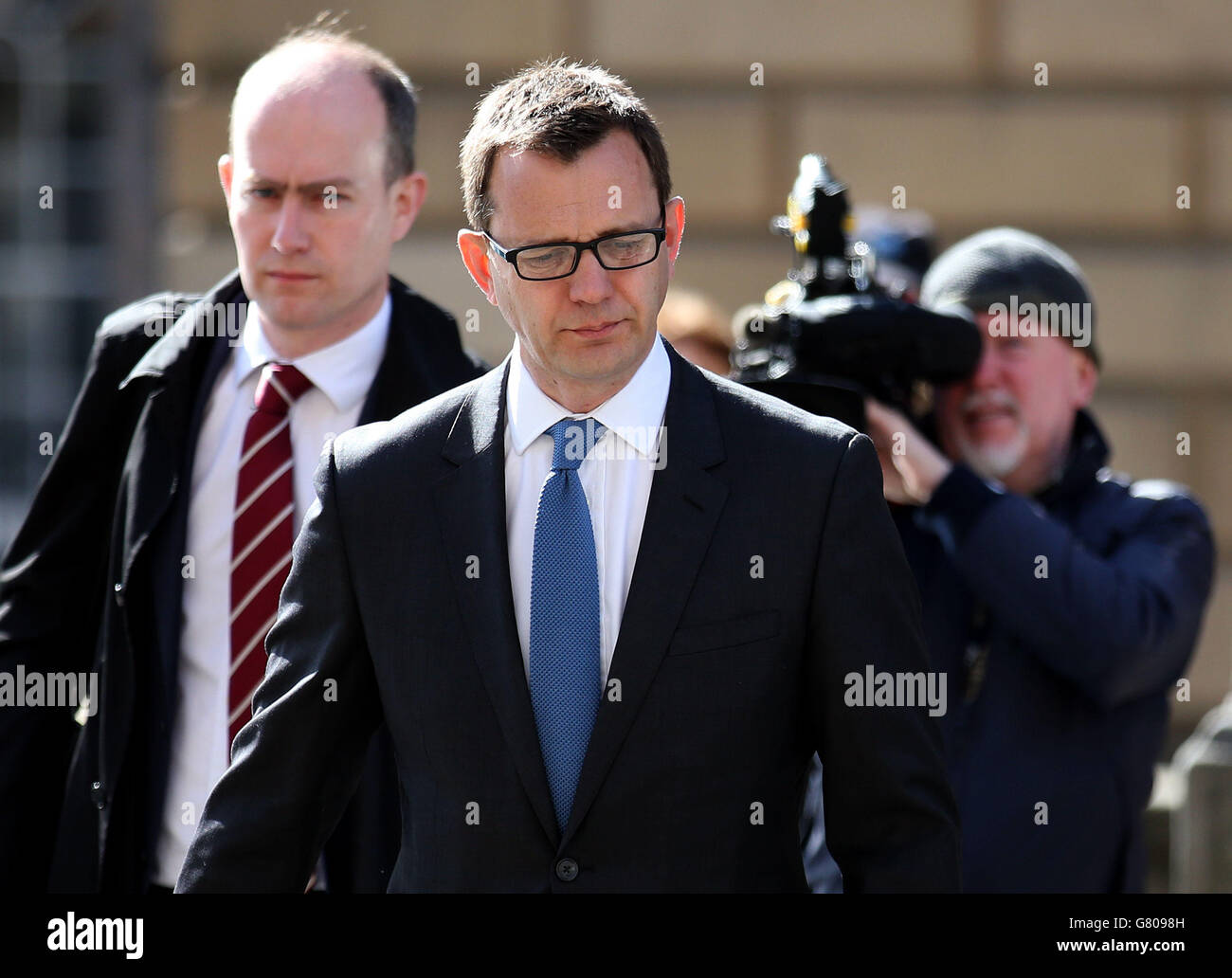Andy Coulson arrives at the High Court in Edinburgh with his legal team ...