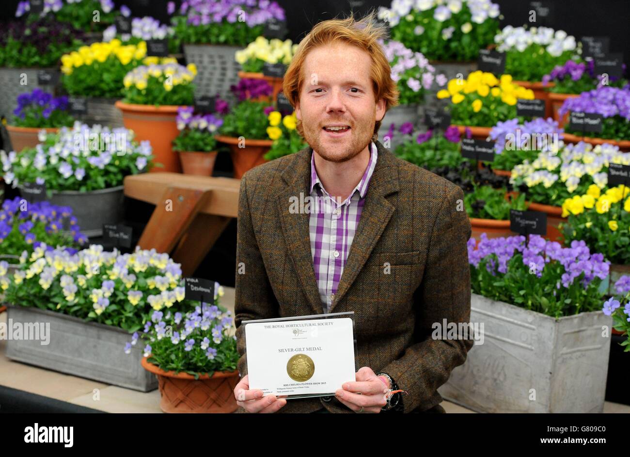 Jack Willgoss of Wildgoose Nursery with his Silver-gilt medal award at ...