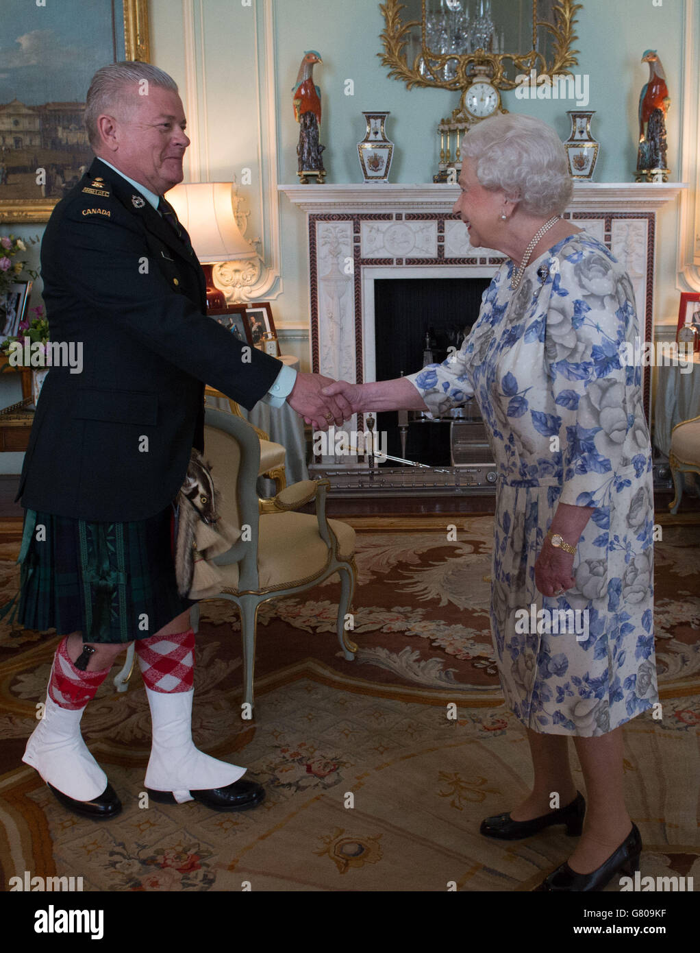 Queen Elizabeth II, in her capacity as Colonel-in-Chief of the Argyll ...