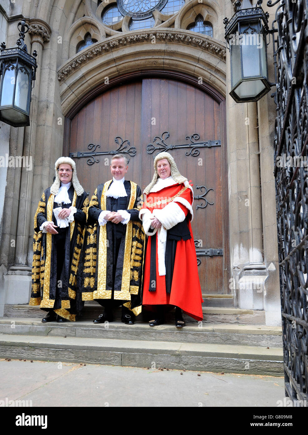 The Lord Chancellor Michael Gove with Lord Dyson (left) and Lord Thomas ...