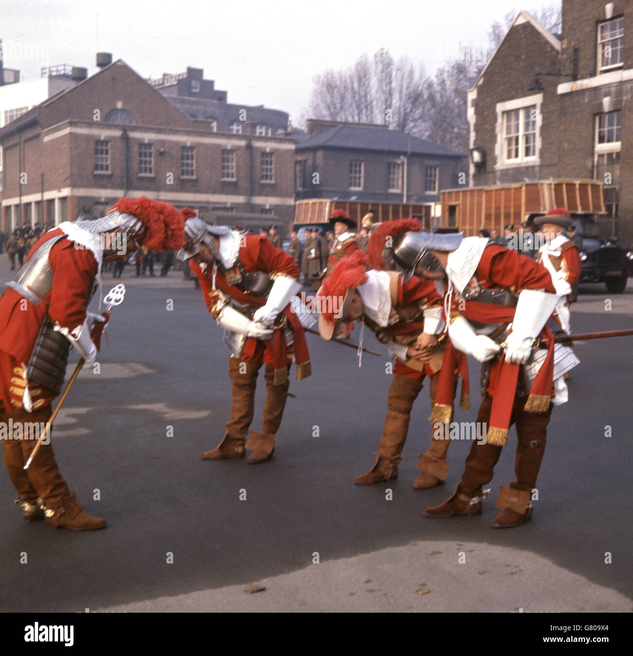 Captain richard vergette officers on parade with courtly bow hi-res ...