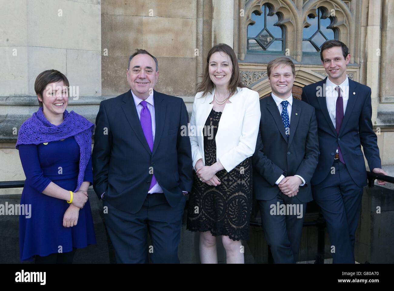 SNP MPs outside Parliament Stock Photo - Alamy