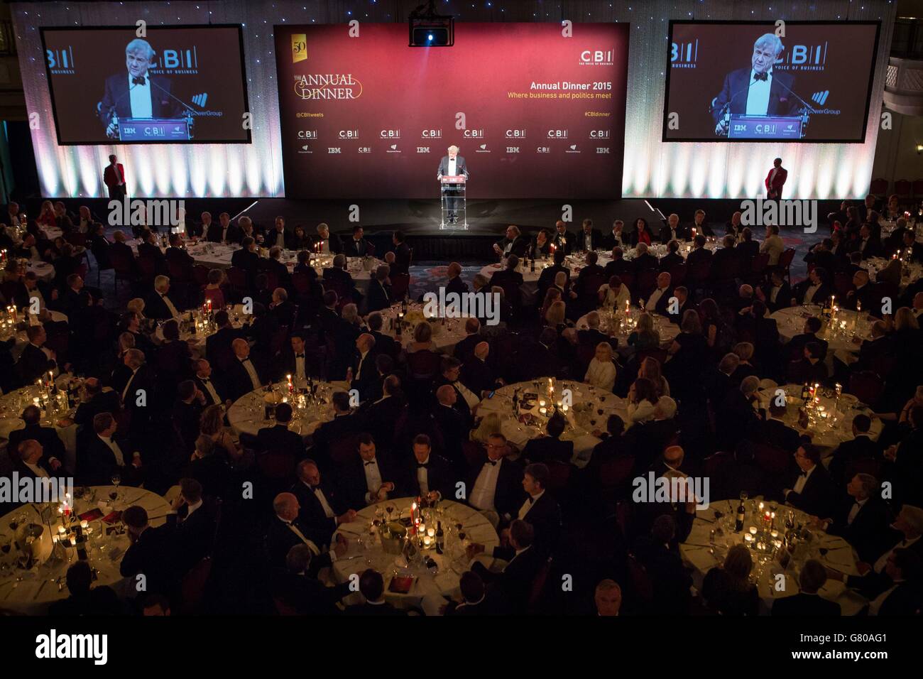 CBI President Sir Mike Rake speaks at the CBI annual dinner at ...