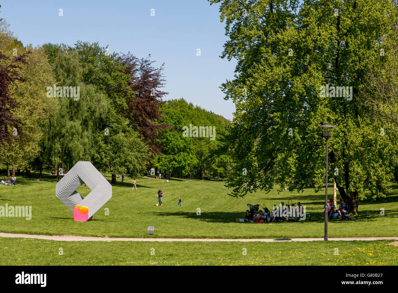 The Grugapark in Essen, Germany, a municipal park in the city center ...