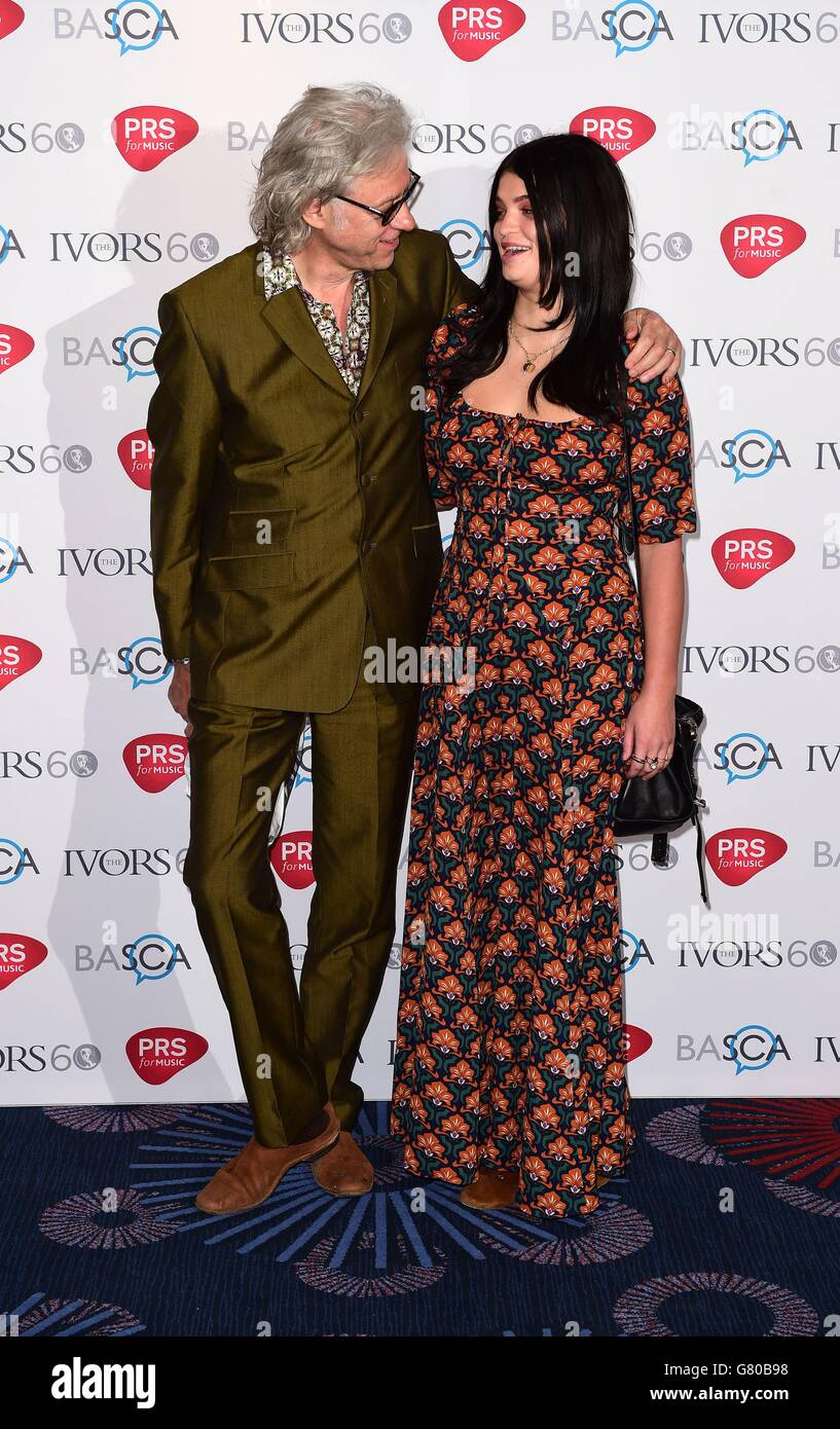 Sir Bob and Pixie Geldof arriving for the 60th annual Ivor Novello ...