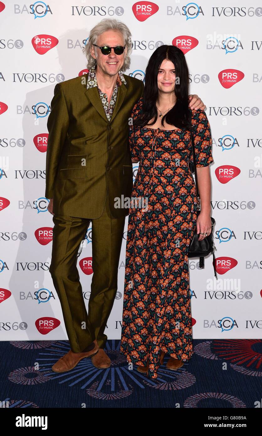 Sir Bob and Pixie Geldof arriving for the 60th annual Ivor Novello ...