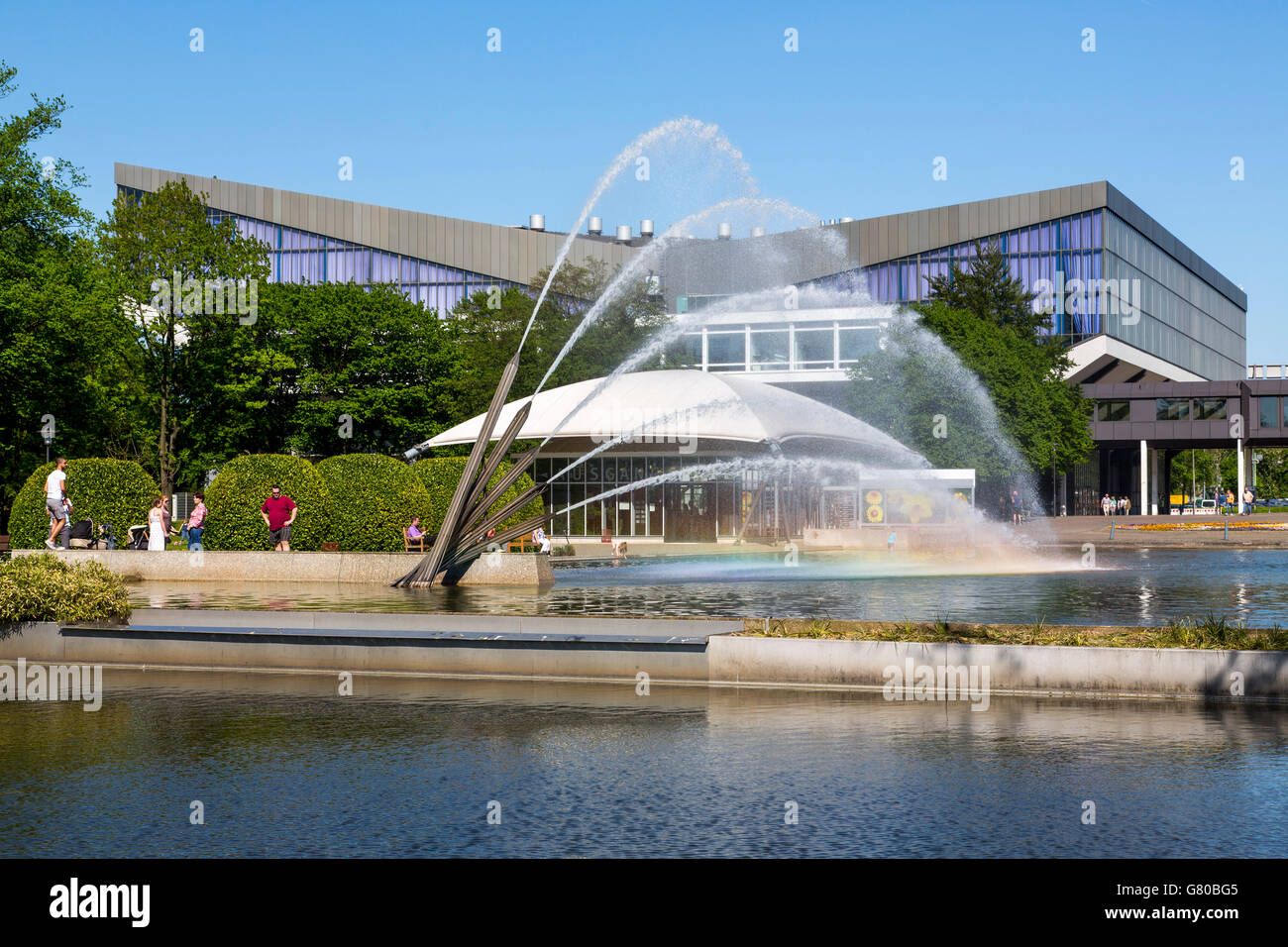 The Grugapark in Essen, Germany, a municipal park in the city center ...