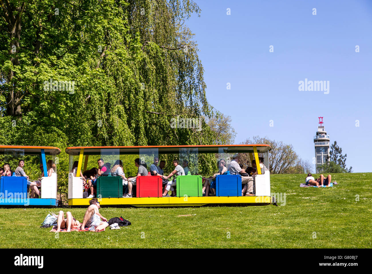 The Grugapark in Essen, Germany, a municipal park in the city center ...