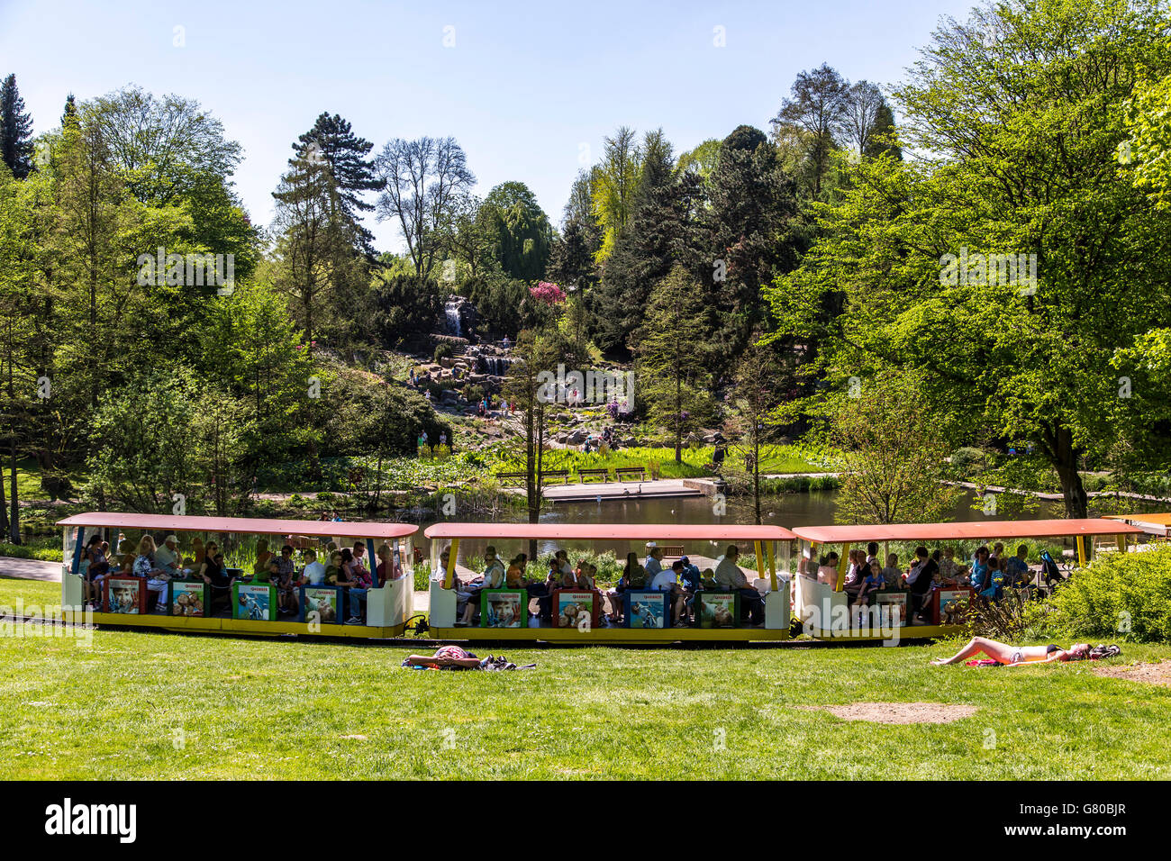 The Grugapark in Essen, Germany, a municipal park in the city center ...