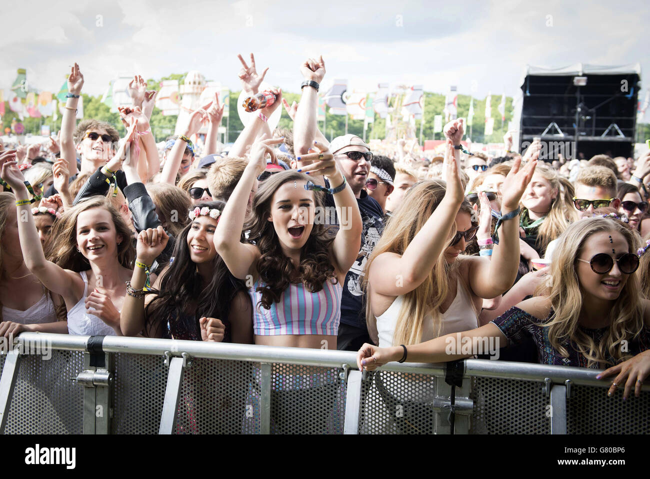 General view common stage crowd common people festival hi-res stock ...