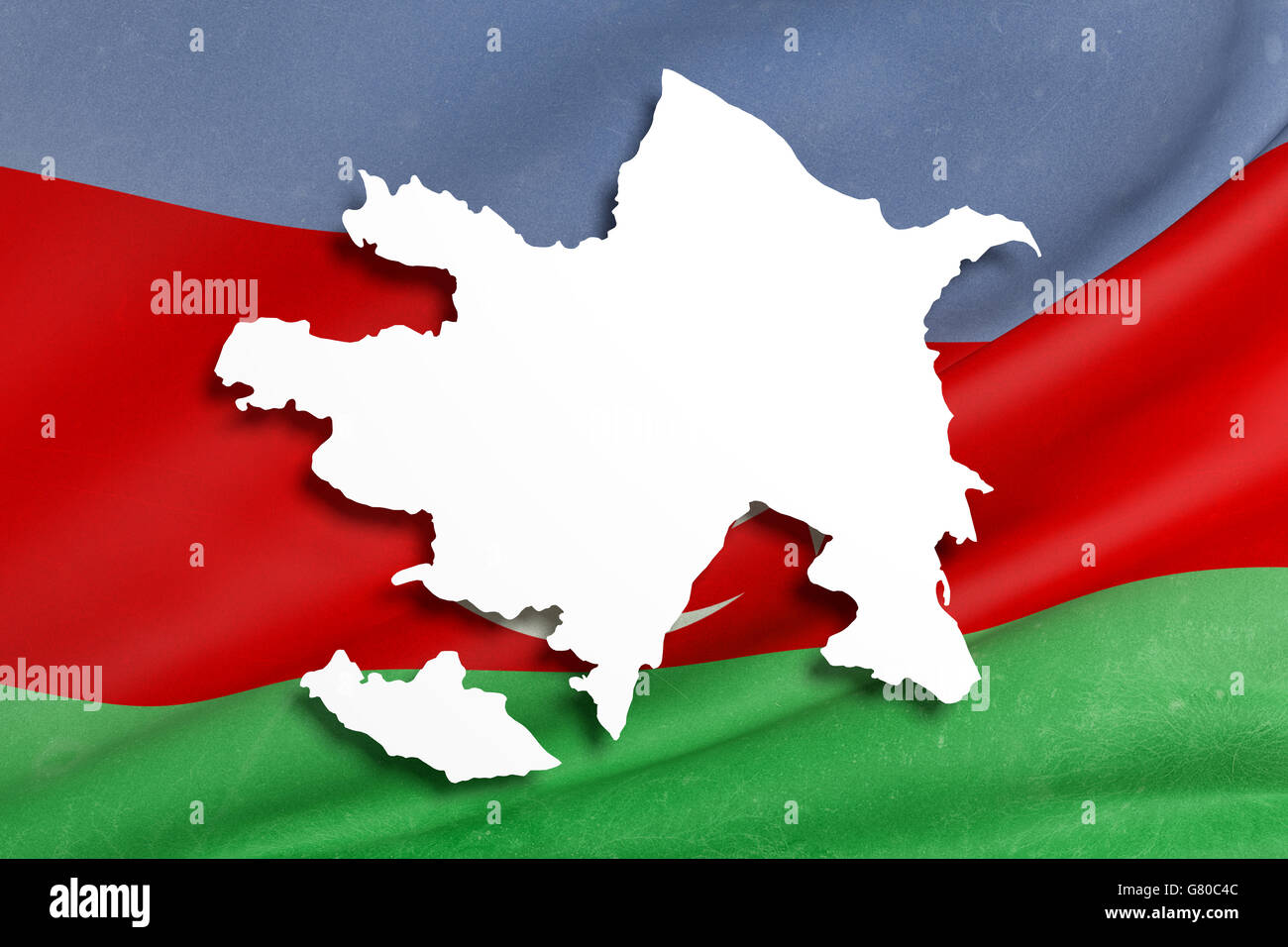 Azerbaijan flag map hi-res stock photography and images - Alamy