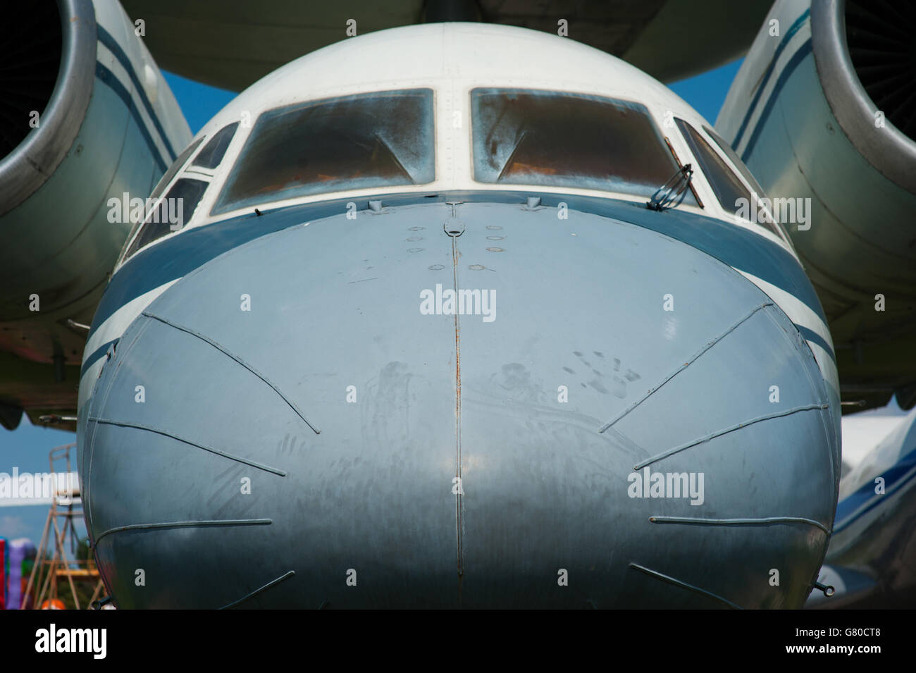 nose of the old Soviet passenger plane Stock Photo - Alamy