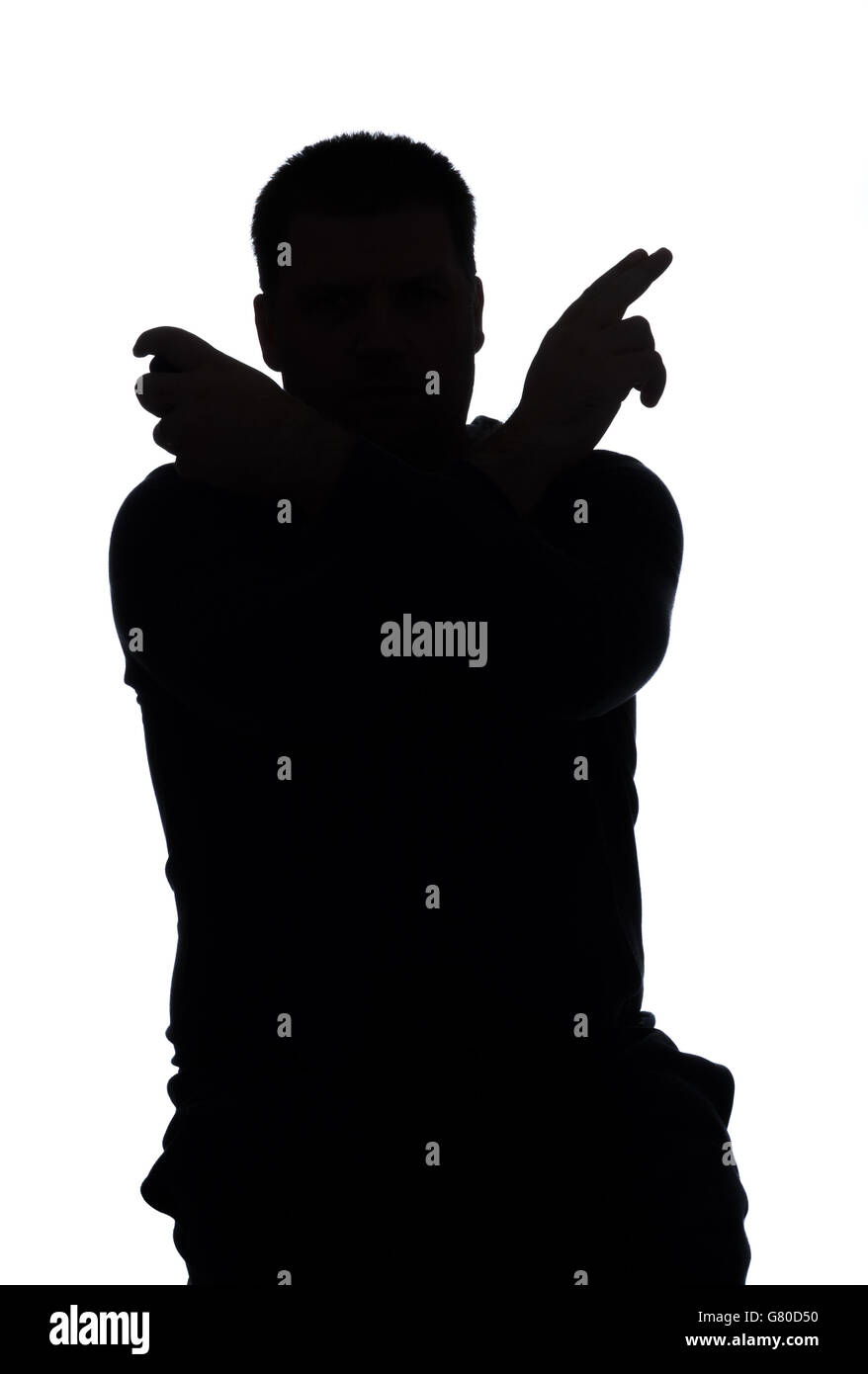 Man portrait silhouette isolated on white Stock Photo - Alamy
