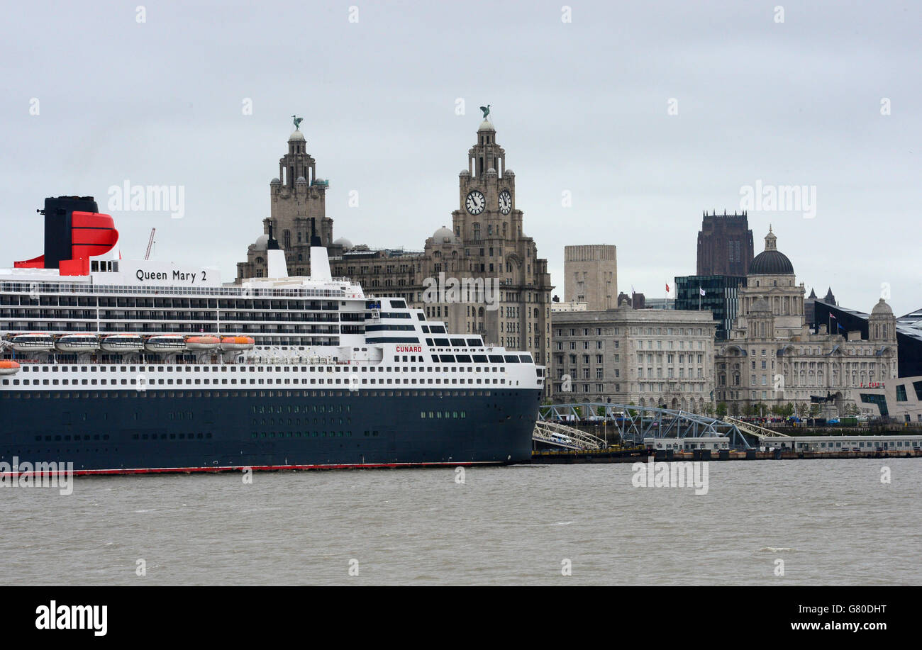 Cunard ocean liner the Queen Mary 2 arrives in Liverpool ahead of ...