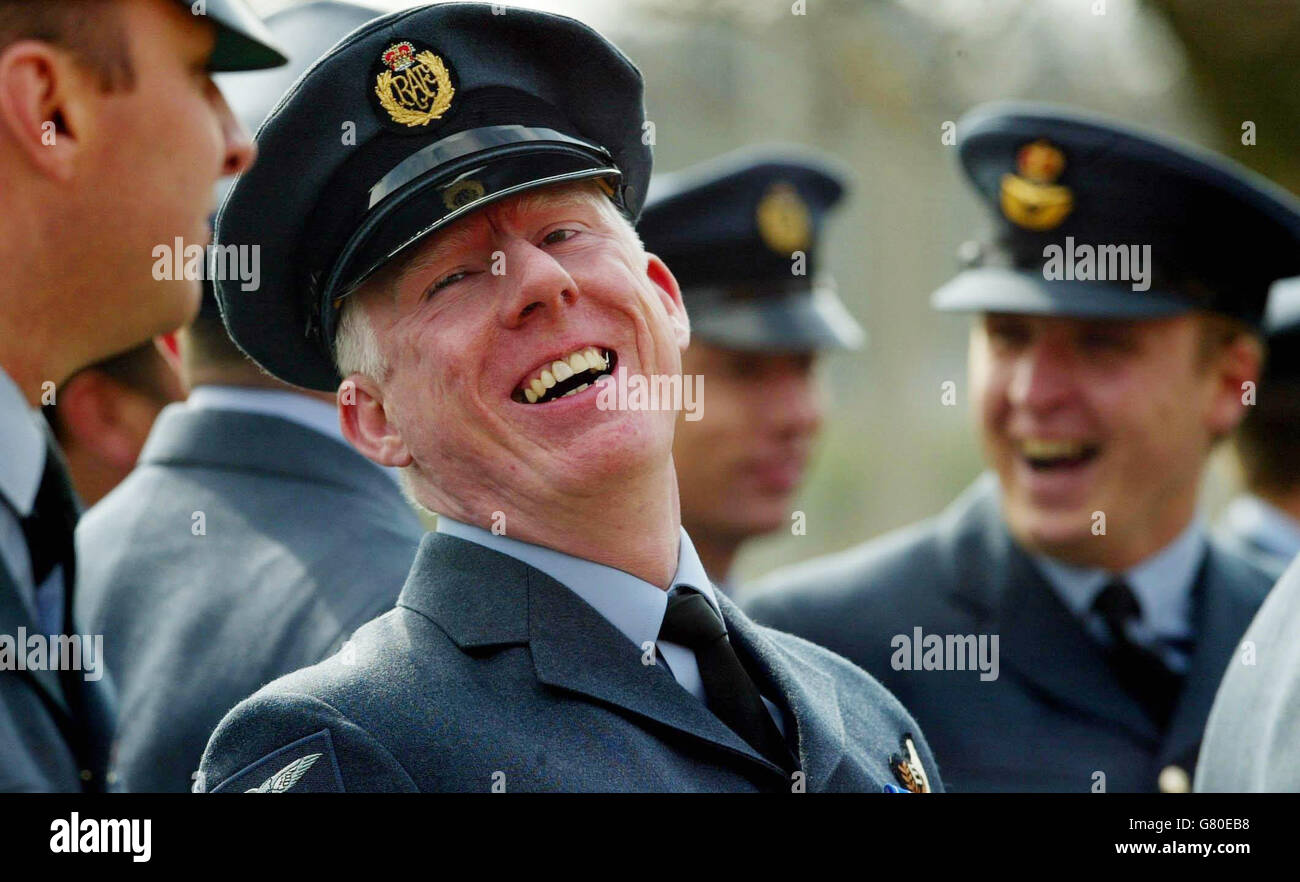 An unidentified airman shares a joke during a rehearsal for the ...