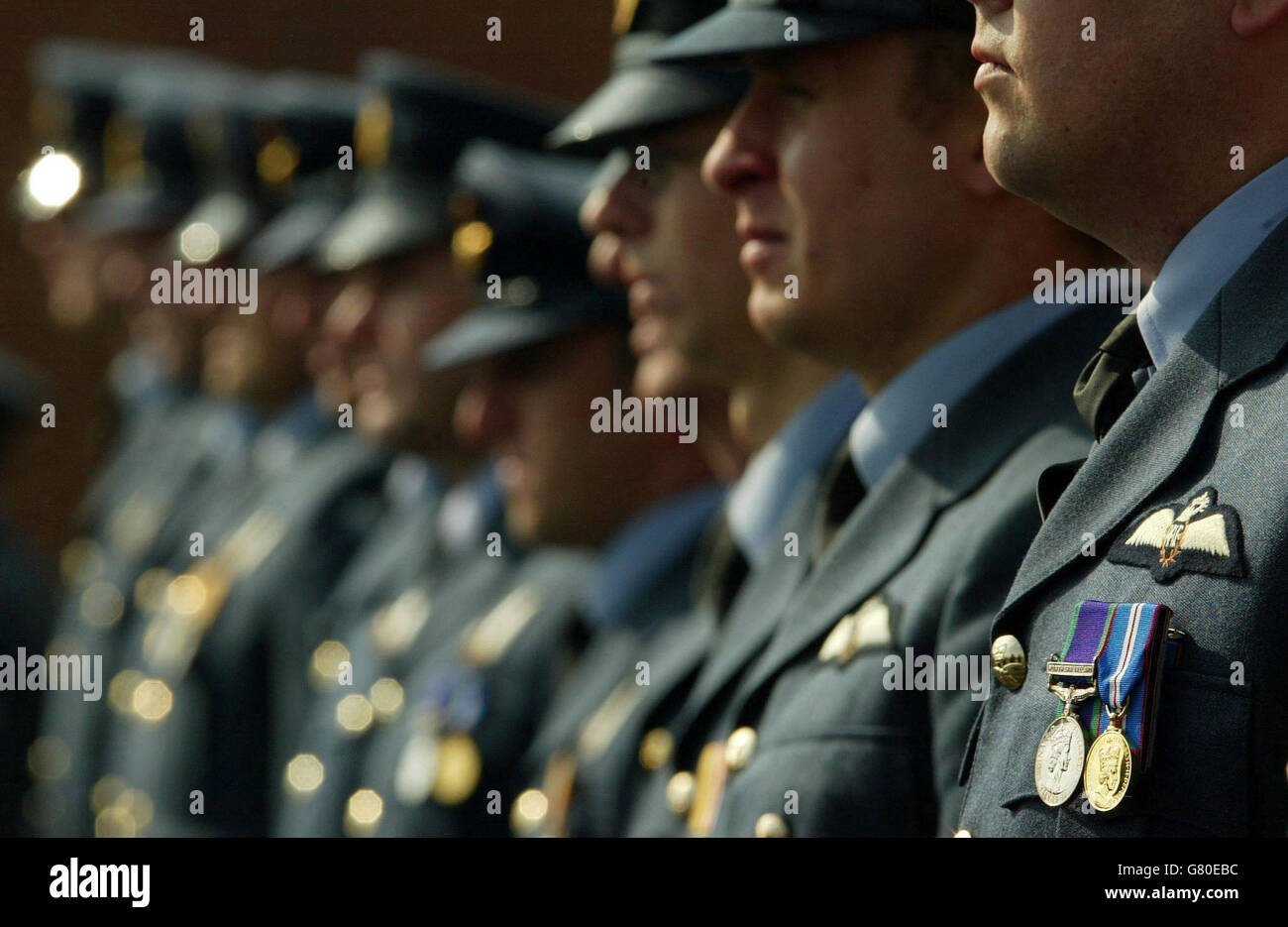 RAF airmen during a rehearsal for the disbandment parade for 206 ...