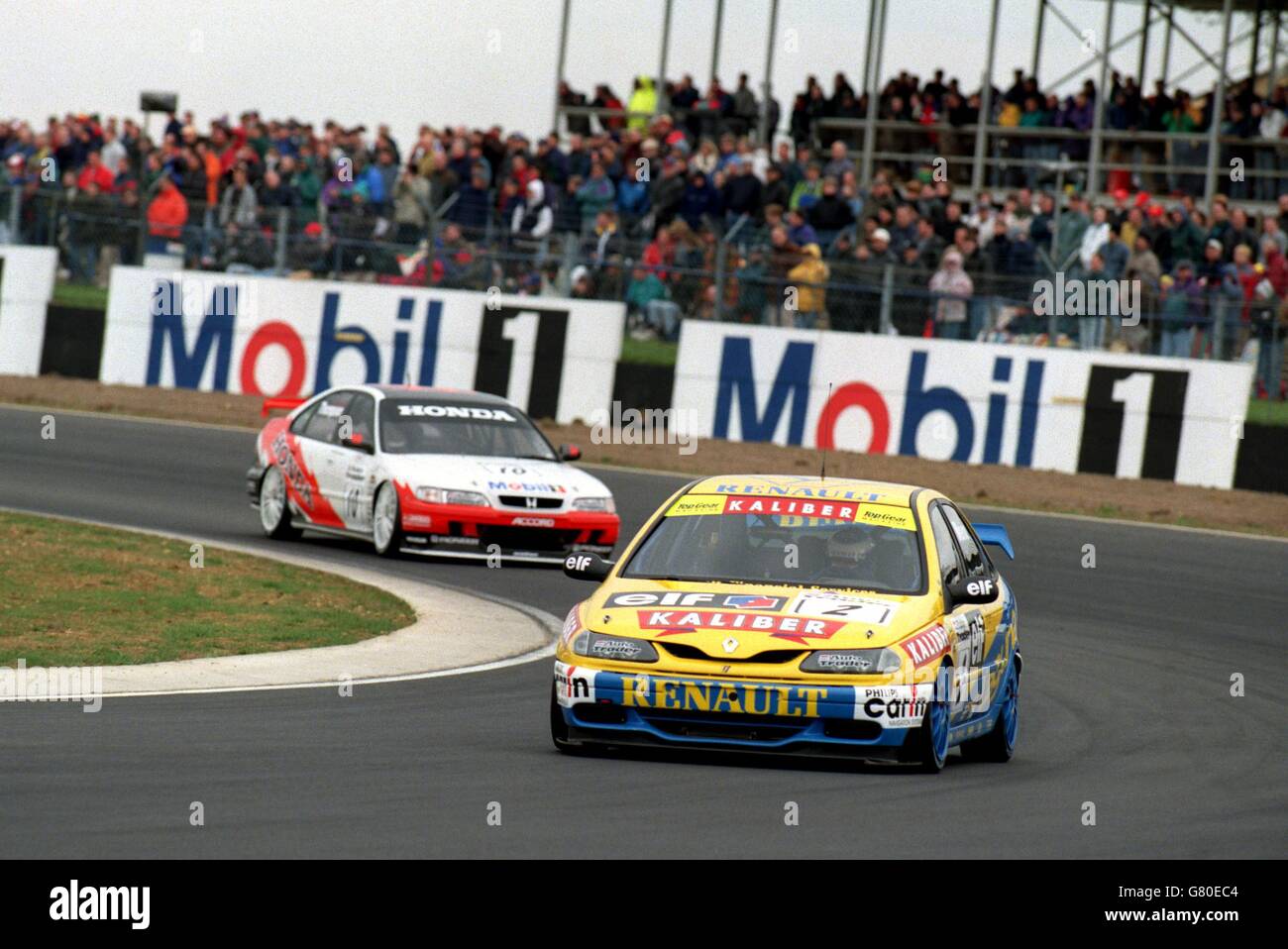Motor Racing - BTCC Silverstone. Alain Menu leads James Thompson Stock ...