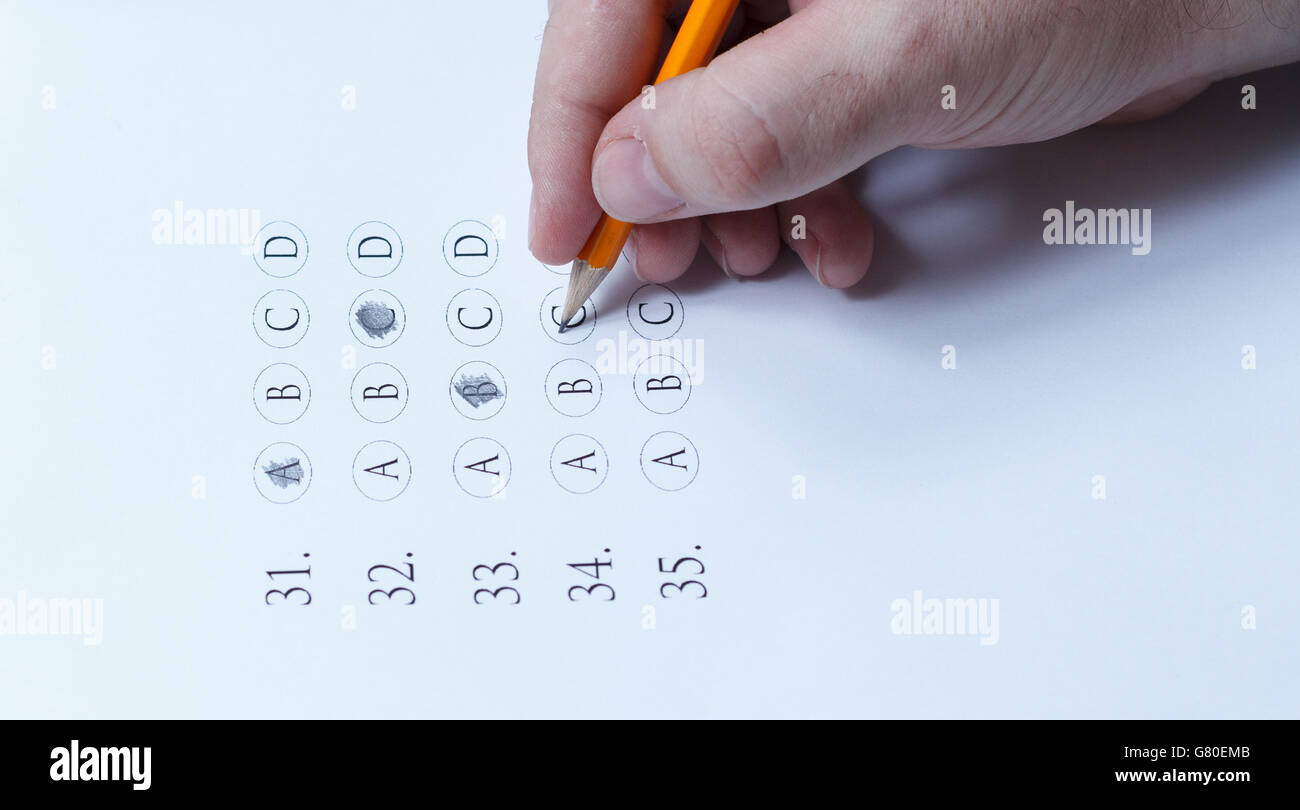 Multiple choice test hi-res stock photography and images - Alamy
