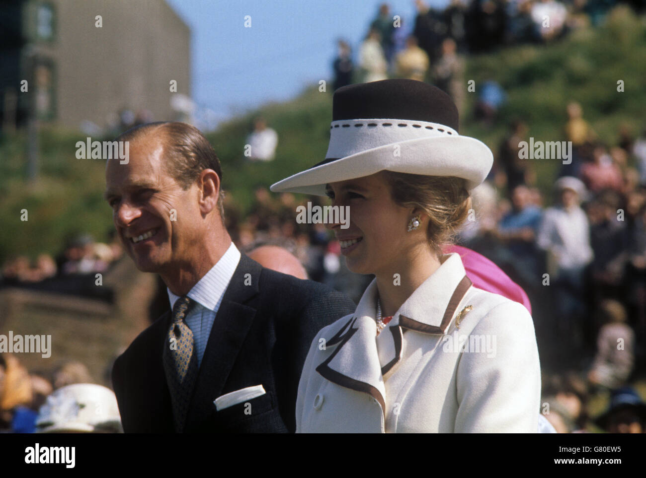 Royalty - The Duke of Edinburgh and Princess Anne - Isle of Man Stock ...