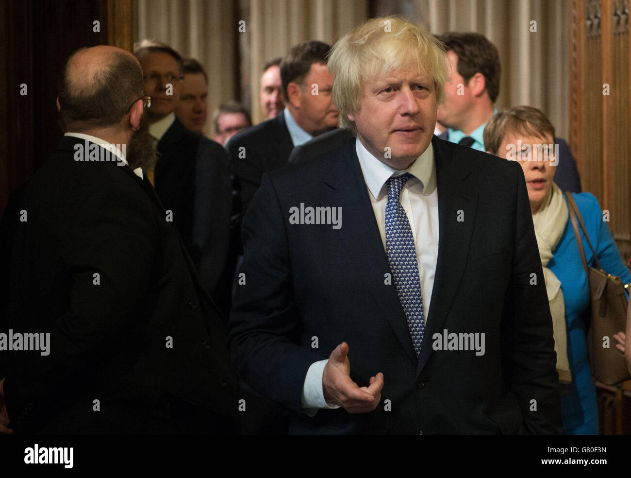 Mayor of London Boris Johnsn arrives in the House of Commons chamber ...