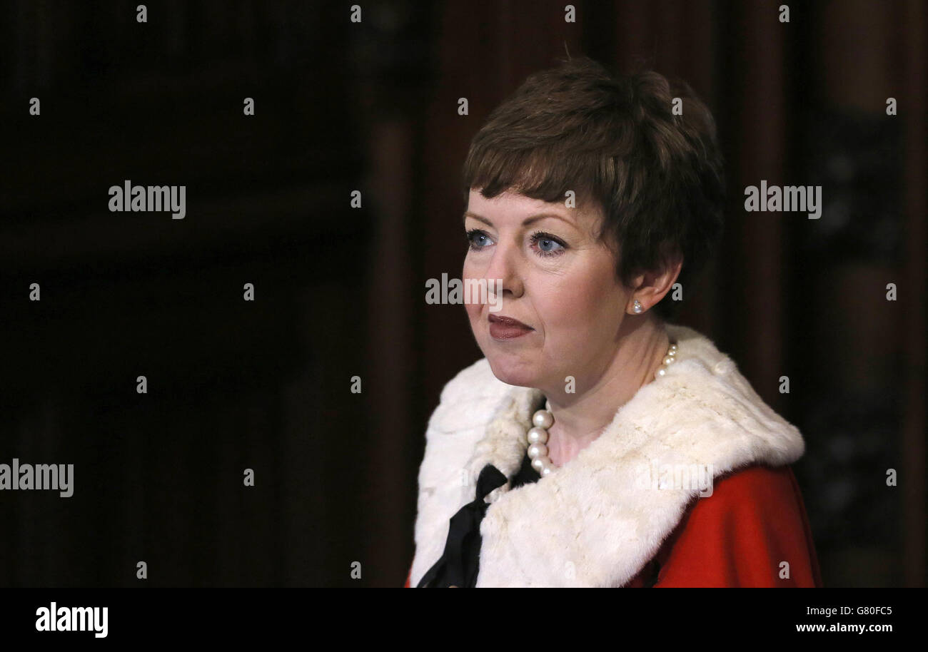 Baroness Stowell, Leader of the House of Lords before the State Opening ...
