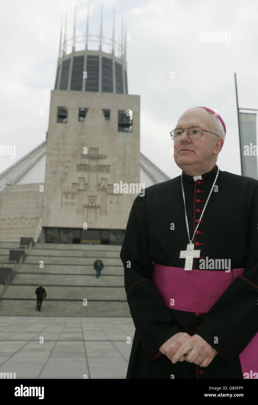 Archbishop of Liverpool, Patrick Kelly before celebrating mass Stock ...